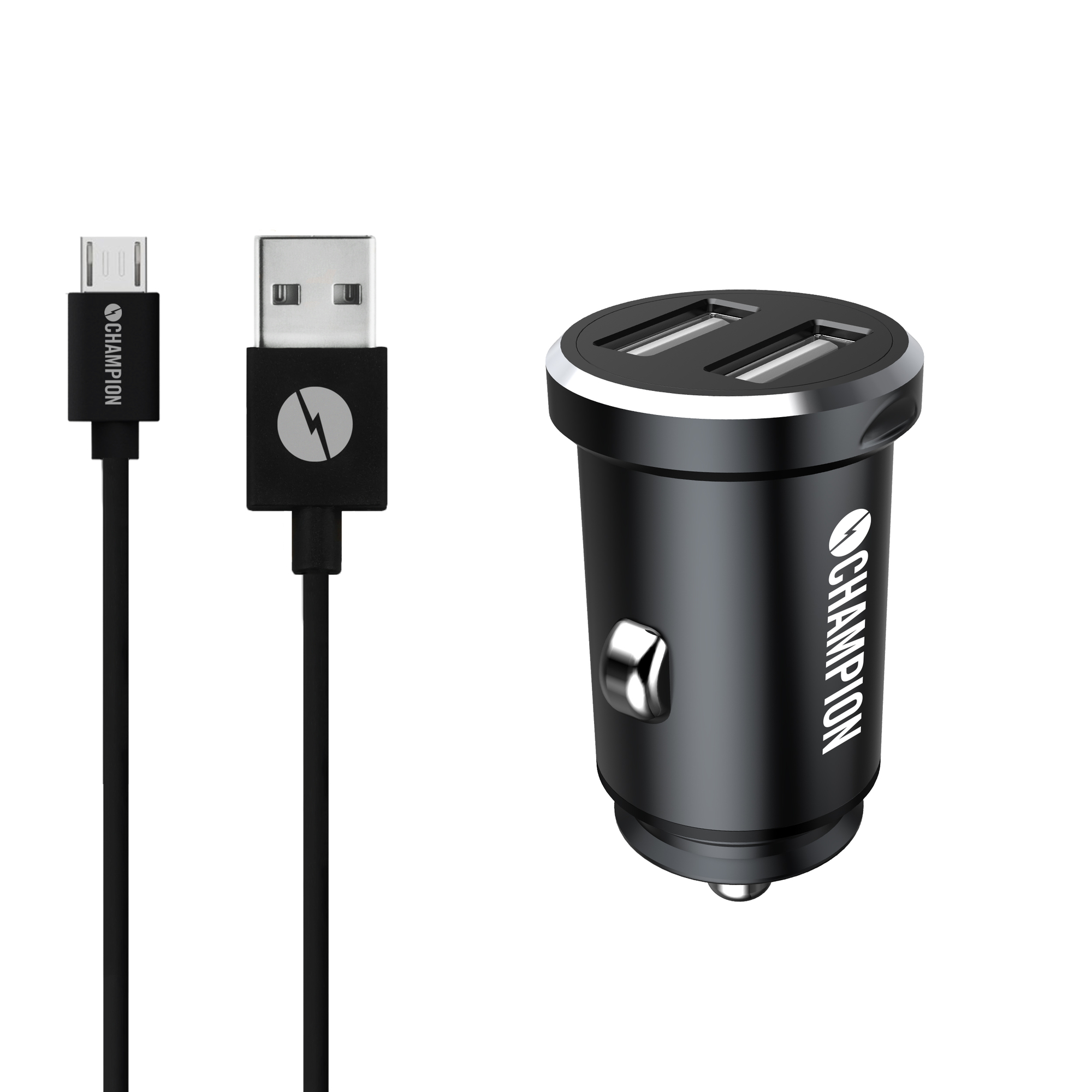 Champion Billader Duo USB-A inkl. mikro-USB-kabel | Elgiganten | Elgiganten