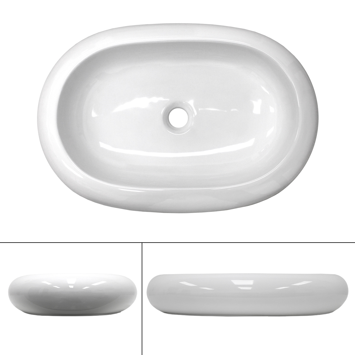 Keramisk vask forfængelighed bordplade vask håndvask 630 x 420 mm ...