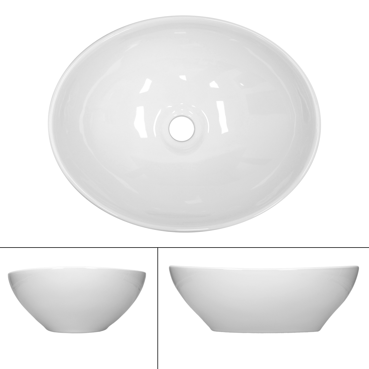 Keramisk vask forfængelighed bordplade vask håndvask 410 x 330 mm ...