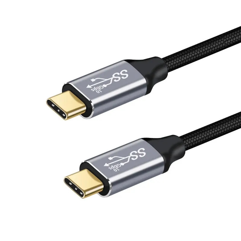 NÖRDIC 2m USB3.2 Gen2 SuperSpeed USB 10Gbps USB-C till C nylonflätad ...