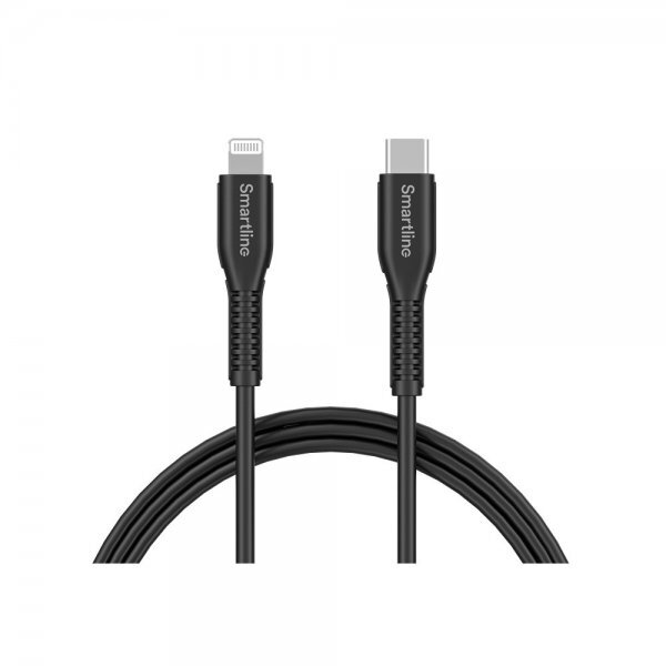 Smartline Kaapeli USB-C/Lightning Strong Cable 2m Musta - Gigantti verkkokauppa