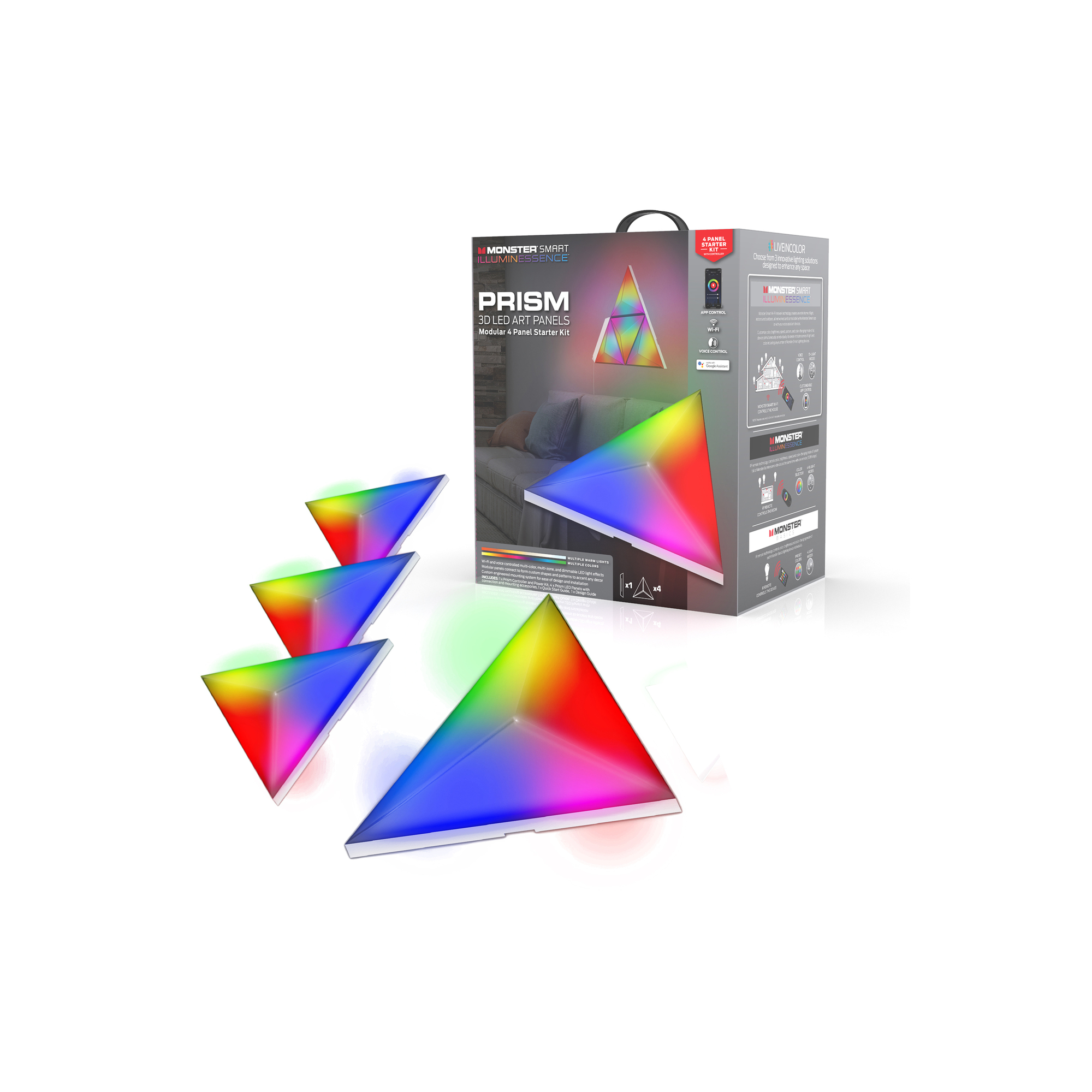 Monster Illuminessence Smart Prism Panel Led 3D - Elgiganten - Elgiganten