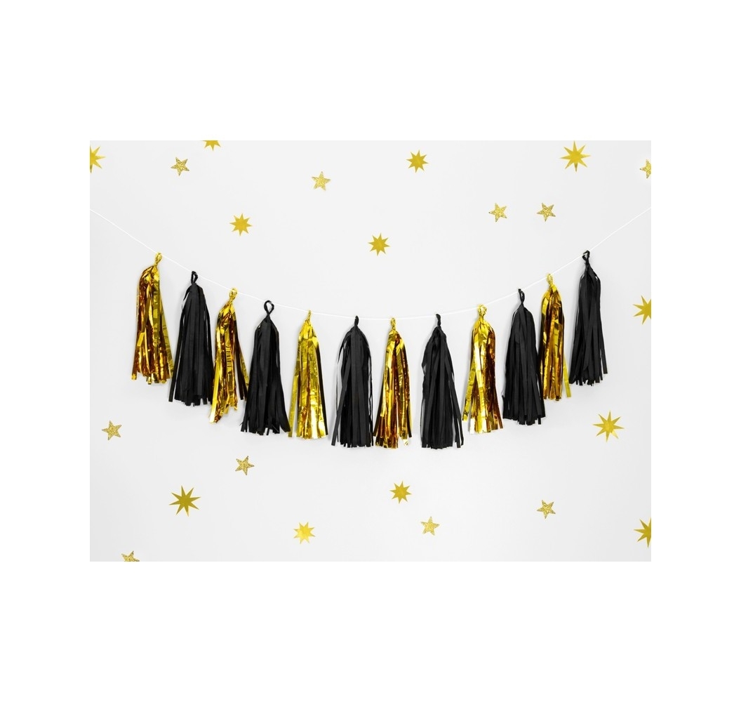 Garland Tuti gull/svart ~2 m (12 stk) - Elkjøp | Elkjøp