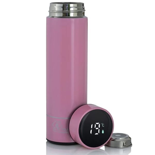 Rosa Termos med termometer med LED-display 500ml - Elgiganten - Elgiganten