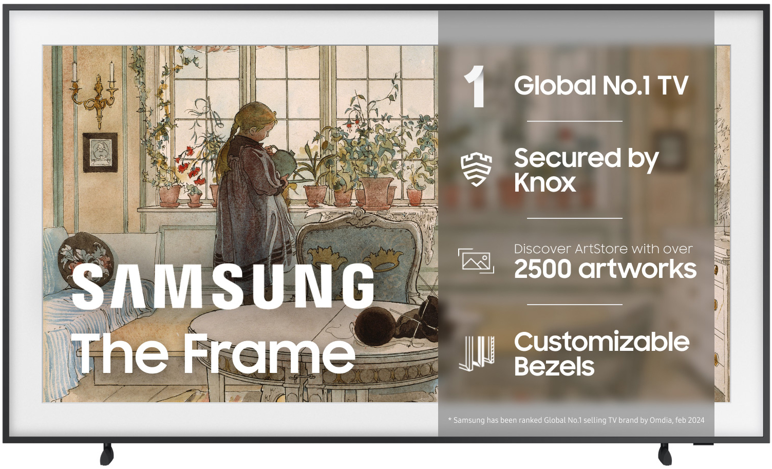 Samsung 43” The Frame 4K QLED Smart TV (2024) | Elgiganten | Elgiganten