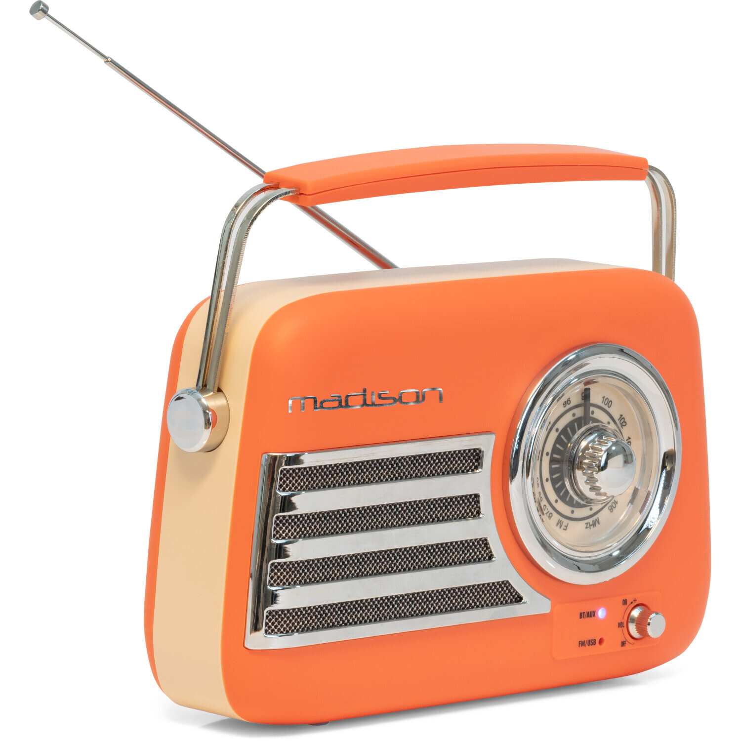 Madison Retro Radio m. Bluetooth og FM (Mat Orange) | Elgiganten ...