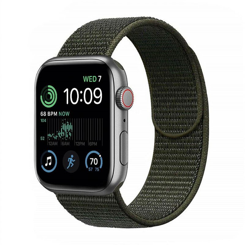 Nylon armbånd Apple Watch SE 2022 (40mm) - Military Khaki - Elkjøp | Elkjøp