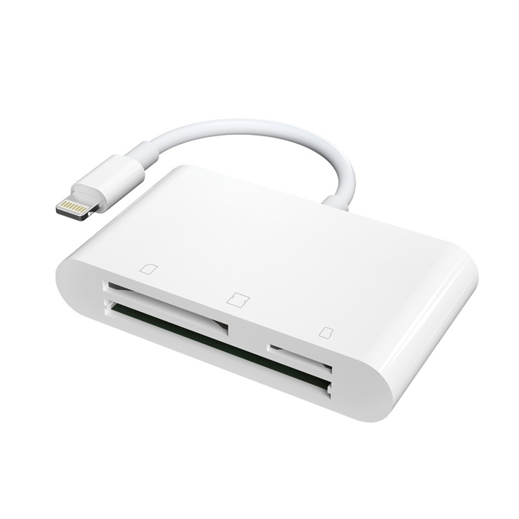 NÖRDIC Lightning Card Reader CF, SD and MicroSD for iPhone iPad ...