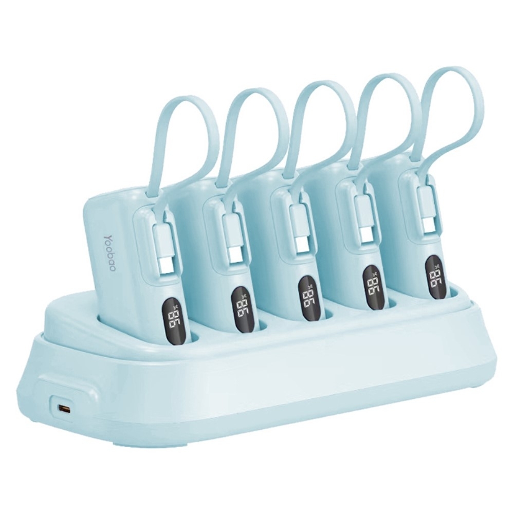 YOOBAO 5st 5000mAh Powerbanks med Laddningsstation PD 20W - Elgiganten - Elgiganten