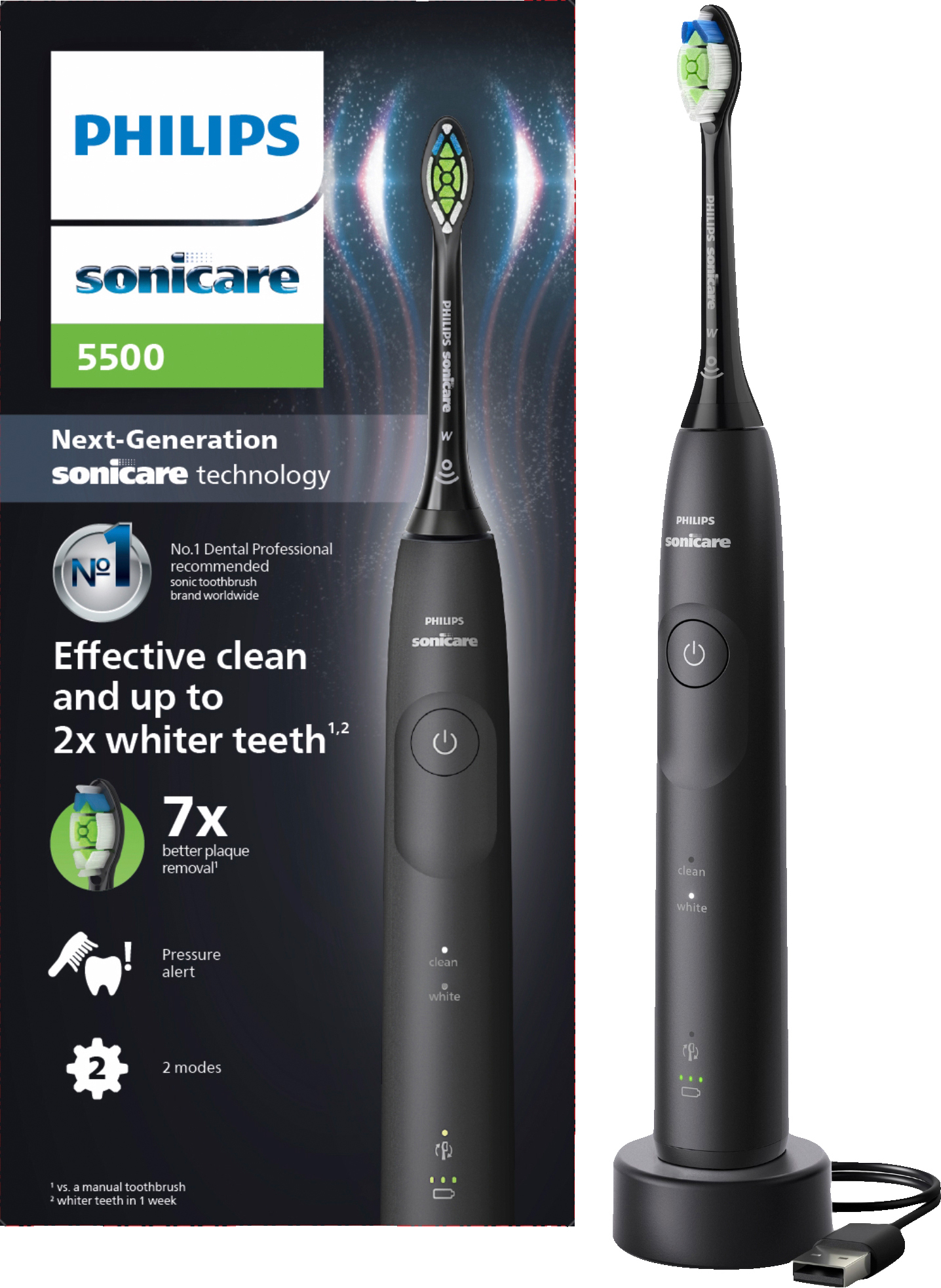 Philips Sonicare Series 5500 eltandborste HX7111/01 (svart ...