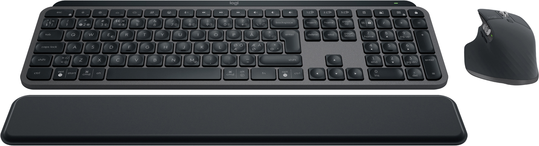 Logitech MX Keys S langaton näppäimistö + hiiri pakkaus (grafiitti ...