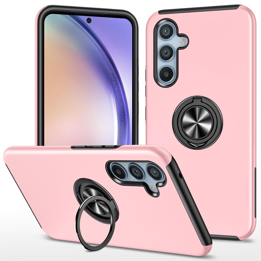 Samsung Galaxy A55 Hybrid Deksel Med Fingerring - Rosa - Elkjøp | Elkjøp