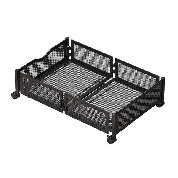 Opbevaringskasse i stål med hjul til under sengen - 62x40,5x15,5 cm ...