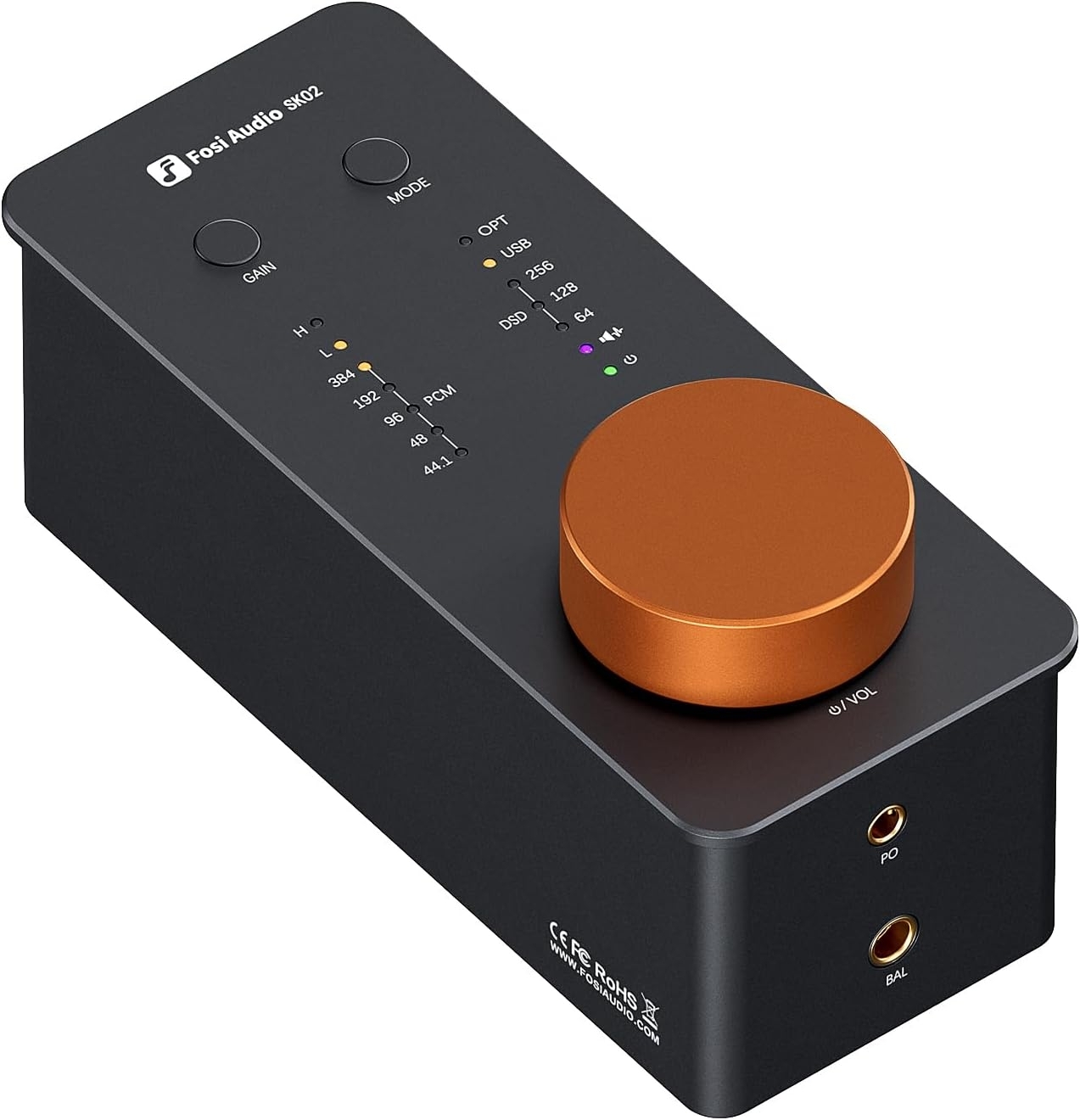 Fosi Audio SK02 DAC Amp Hörlursförstärkare Desktop - Elkjøp | Elkjøp