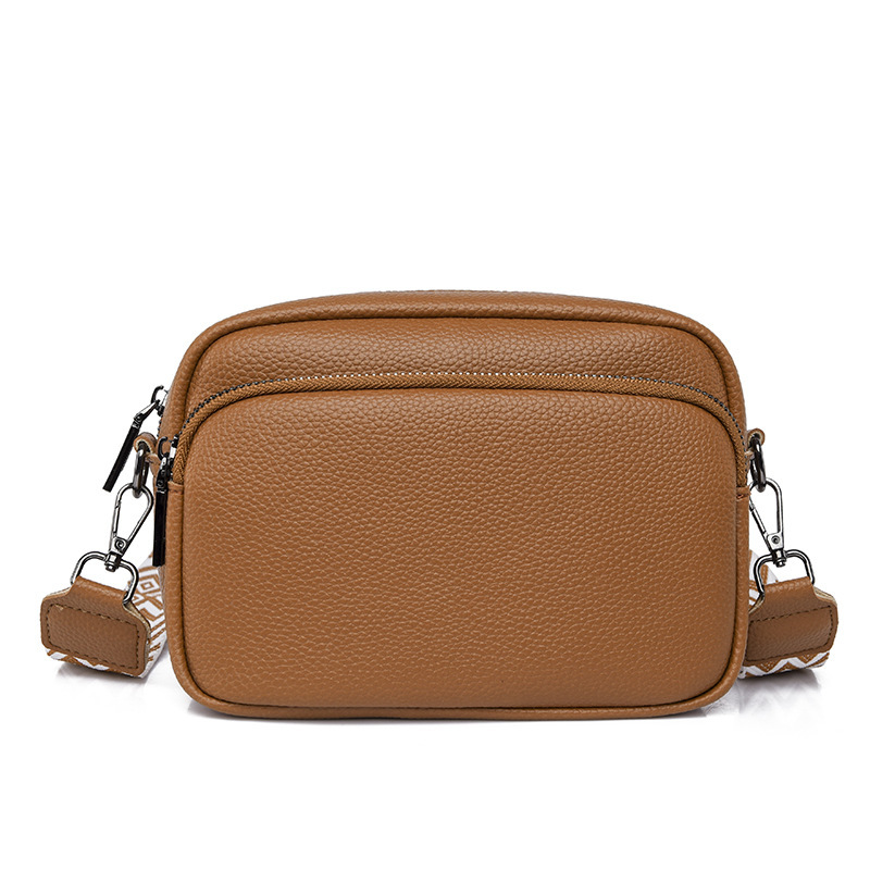 Crossbody-vesker for kvinner, justerbar remveske i PU-skinn Brun ...