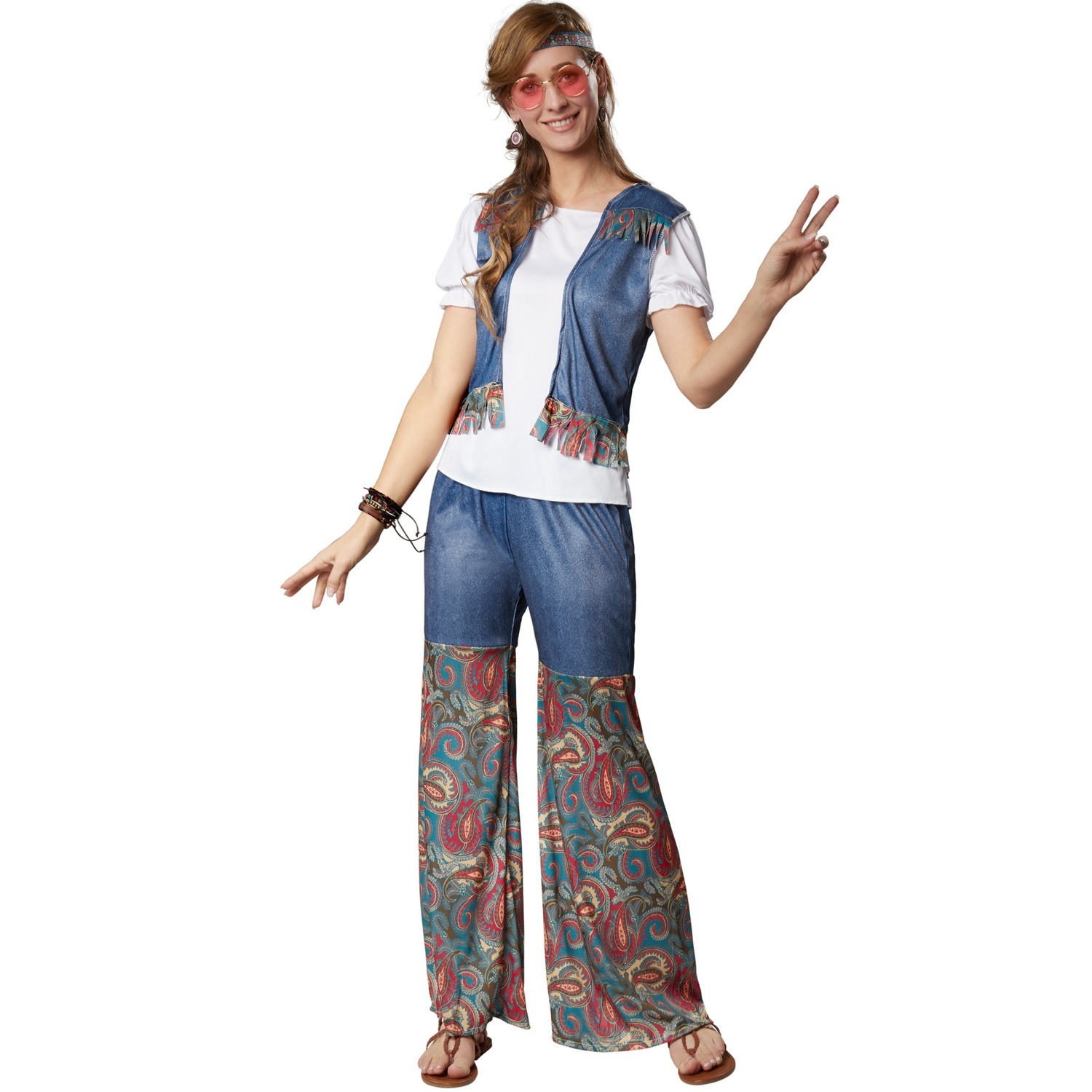 Groovy Flower Girl kostume - L | Elgiganten | Elgiganten
