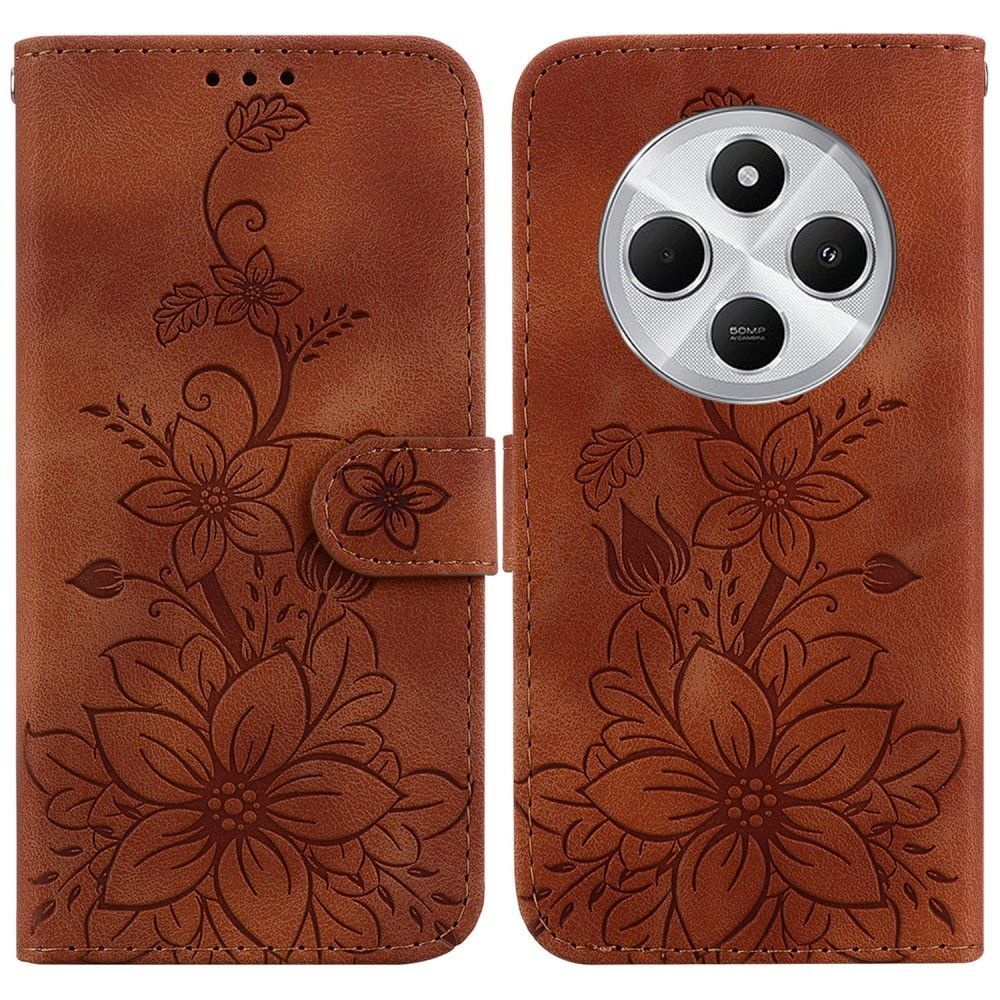 Til Xiaomi Redmi 14C 4G Cover Lily Flower Imprint Telefoncover med ...