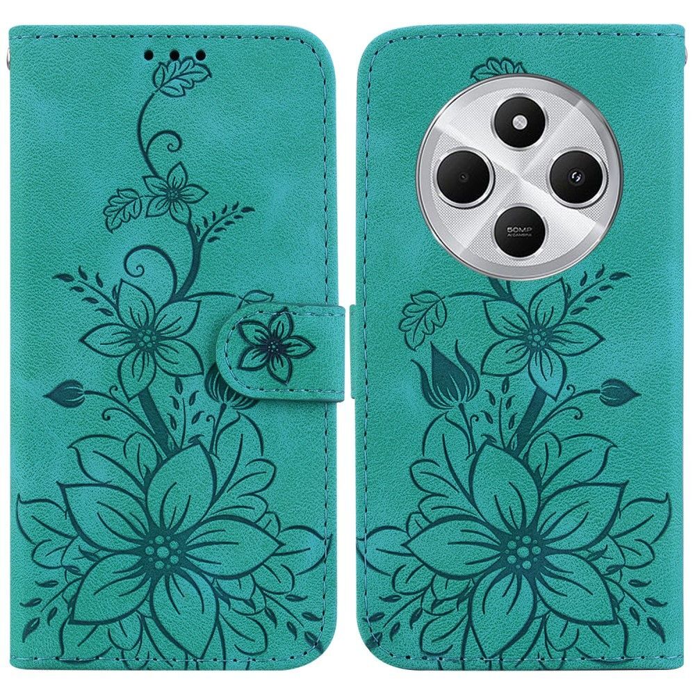 Til Xiaomi Redmi 14C 4G Cover Lily Flower Imprint Telefoncover med ...