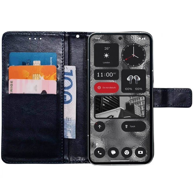 Wallet cover 3-kort Nothing Phone (2) - Mørkeblå | Elgiganten | Elgiganten