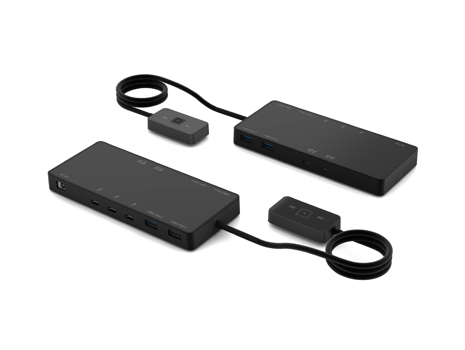 NÖRDIC Thunderbolt 4 dockingstation og KVM switch 2 til 2, 8K60Hz, 3x ...