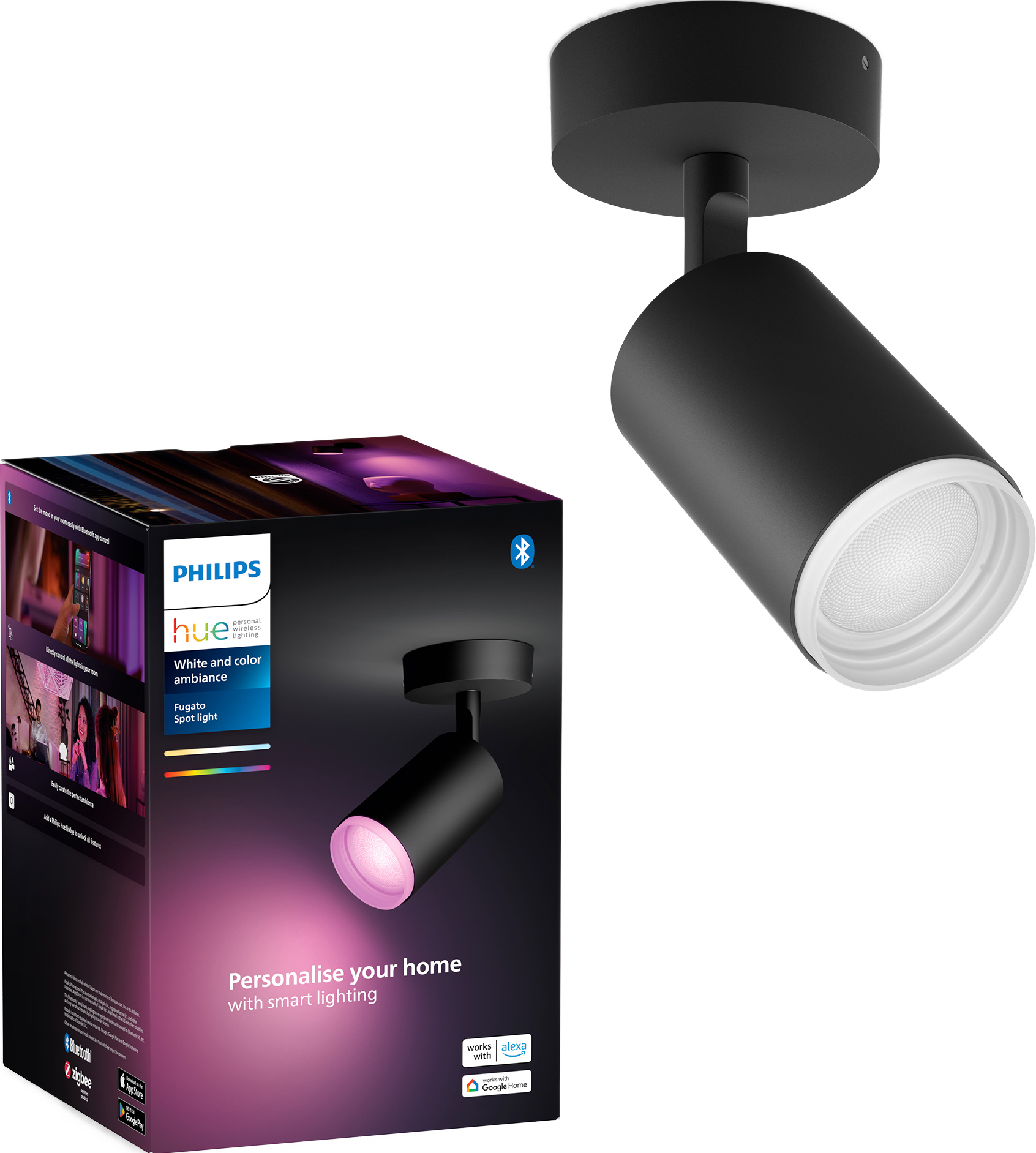 Philips Hue Fugato spotlys 4,2 W, GU10 - Elkjøp | Elkjøp