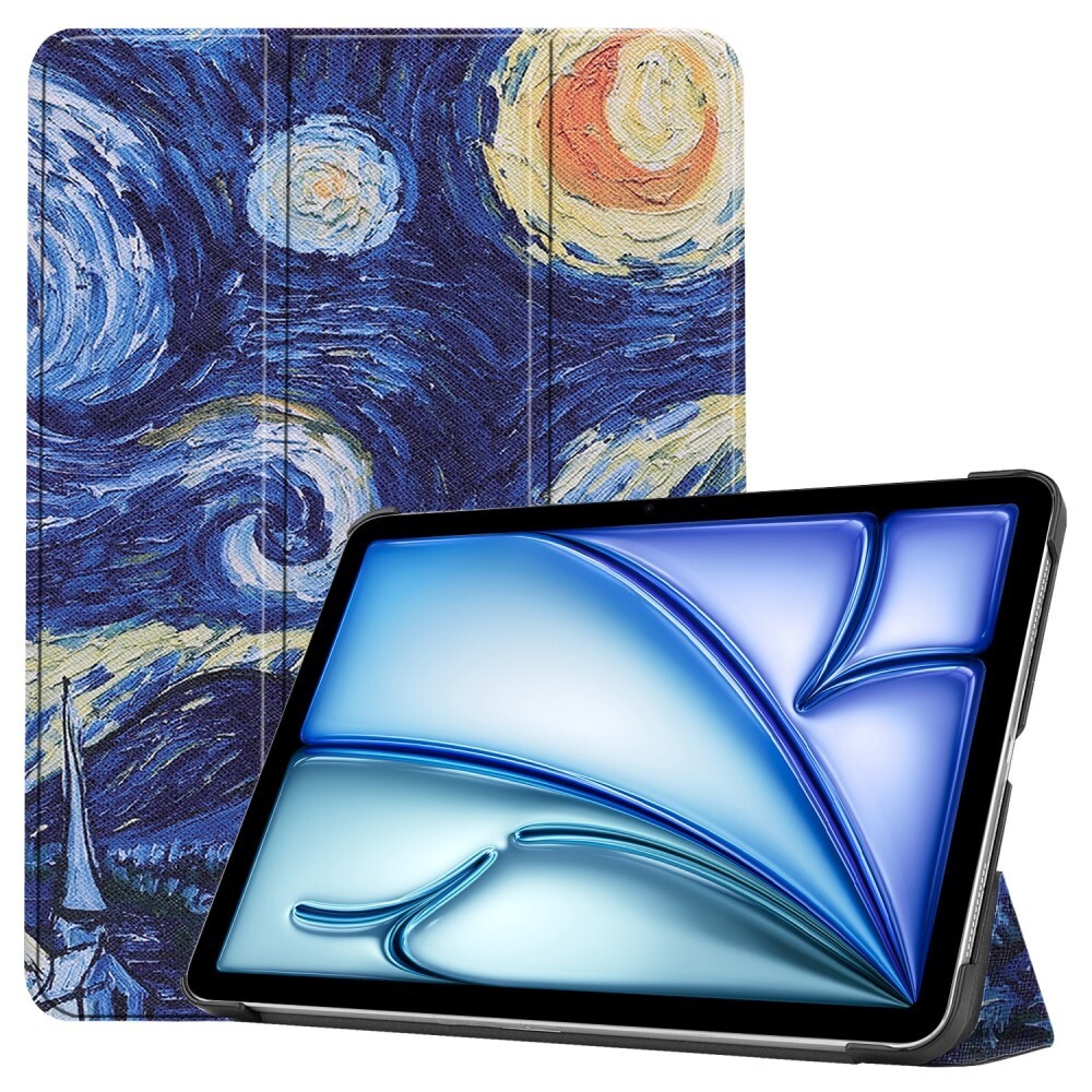 Til iPad Air 11 (2024) Etui Tre-fold Stativ Tablet Cover - Painting ...