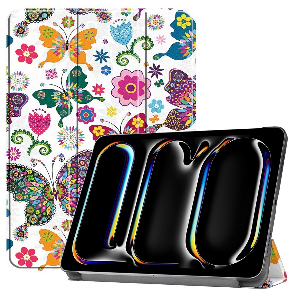 Till iPad Pro 11 (2024) Slim fit tri-fold fodral - Butterflies ...