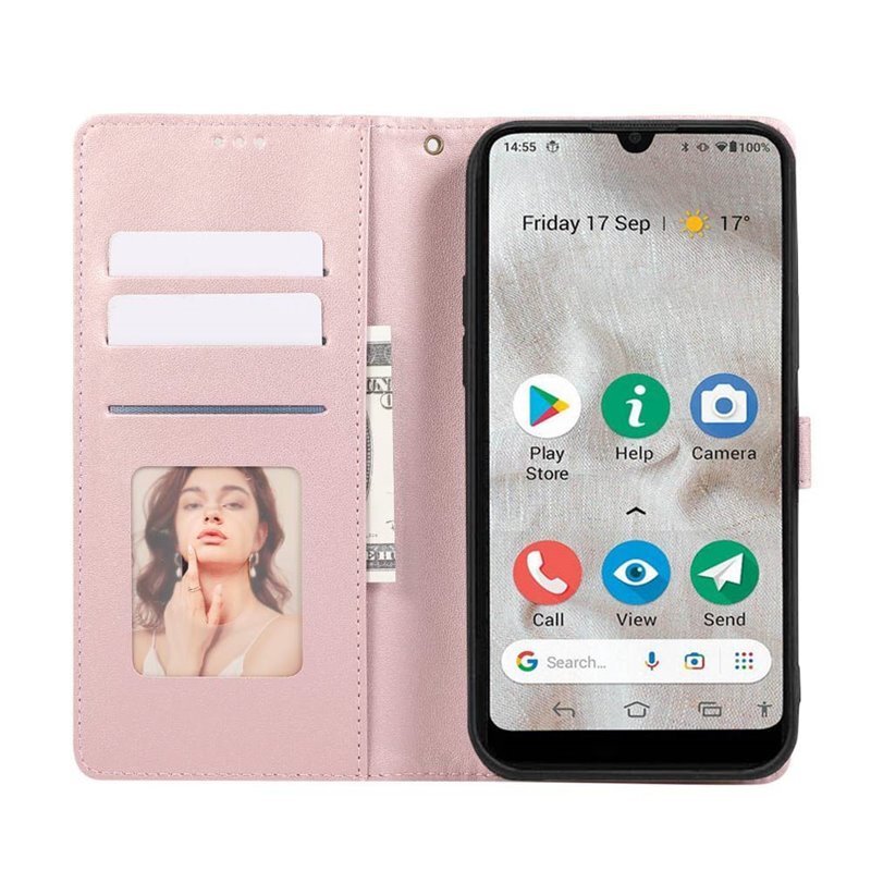 Lommebokdeksel 3-kort Doro 8100 - Blush Pink - Elkjøp | Elkjøp