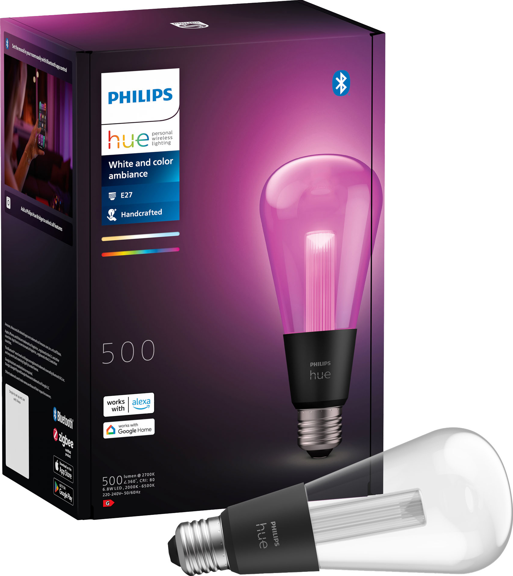 Philips Hue Lightguide LED-lampa 6,8W E27 - Elgiganten - Elgiganten