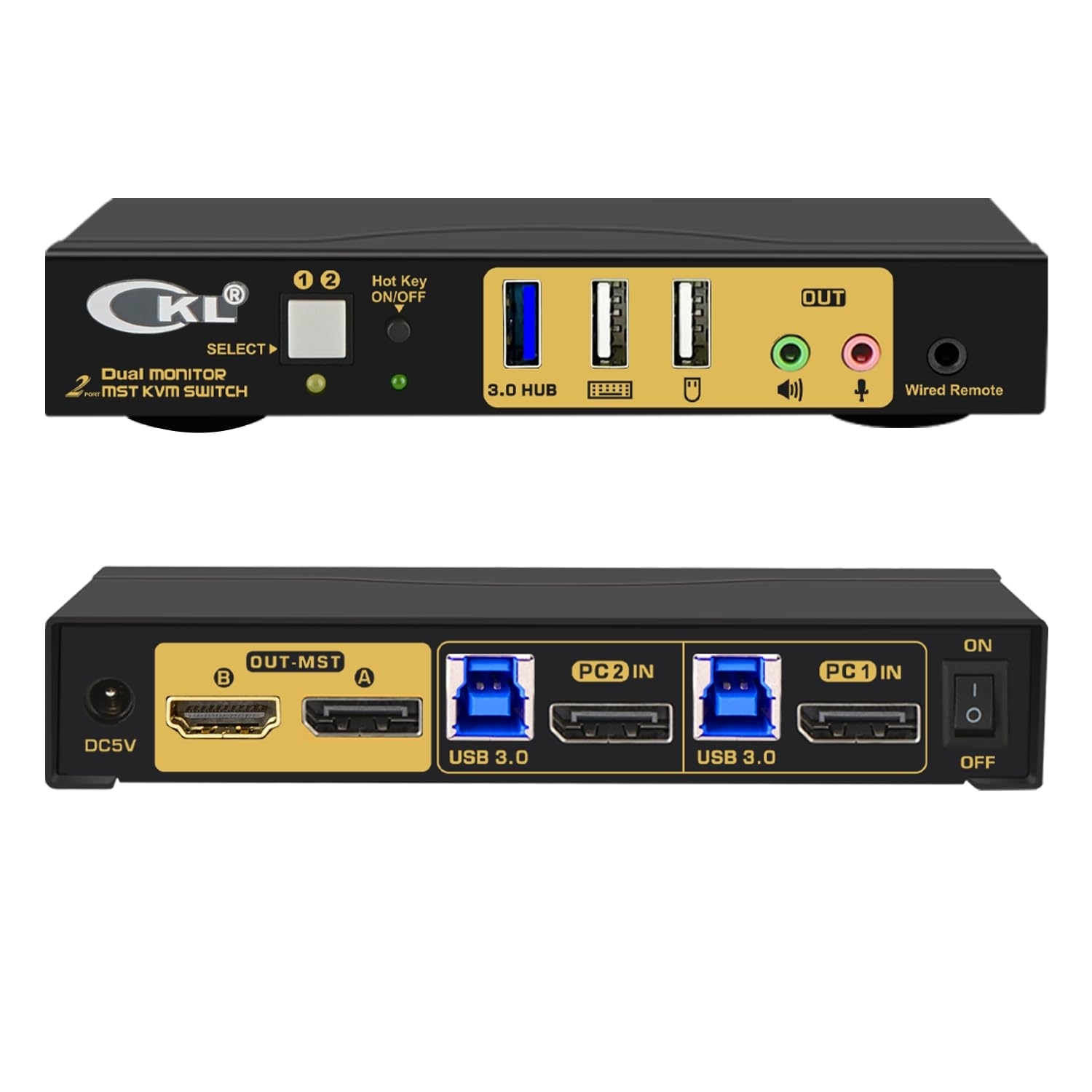 NÖRDIC KVM Switch 2x2 Dual Monitor 1x Displayport 1x HDMI 4K60Hz ...