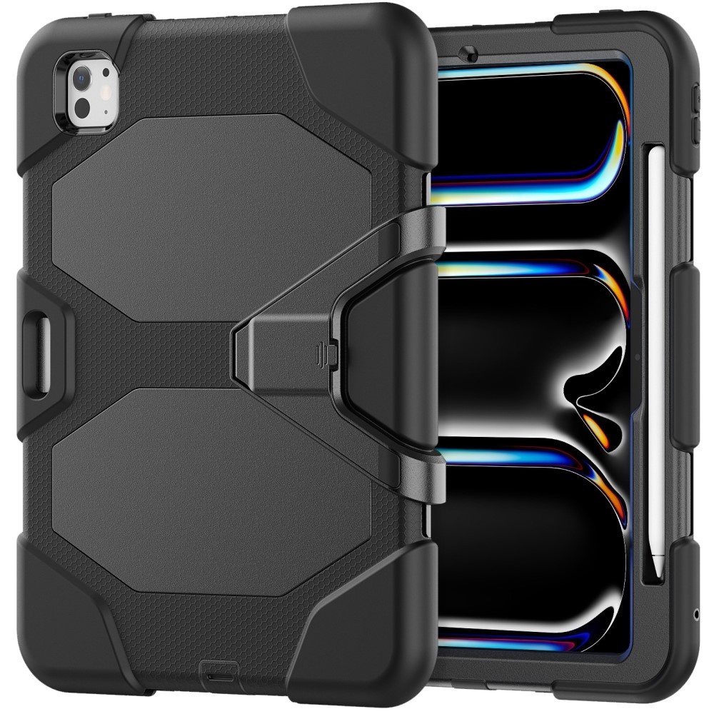 Til iPad Pro 11 (2024) Deksel Stand Shame Protector PC+Silikon - Svart ...