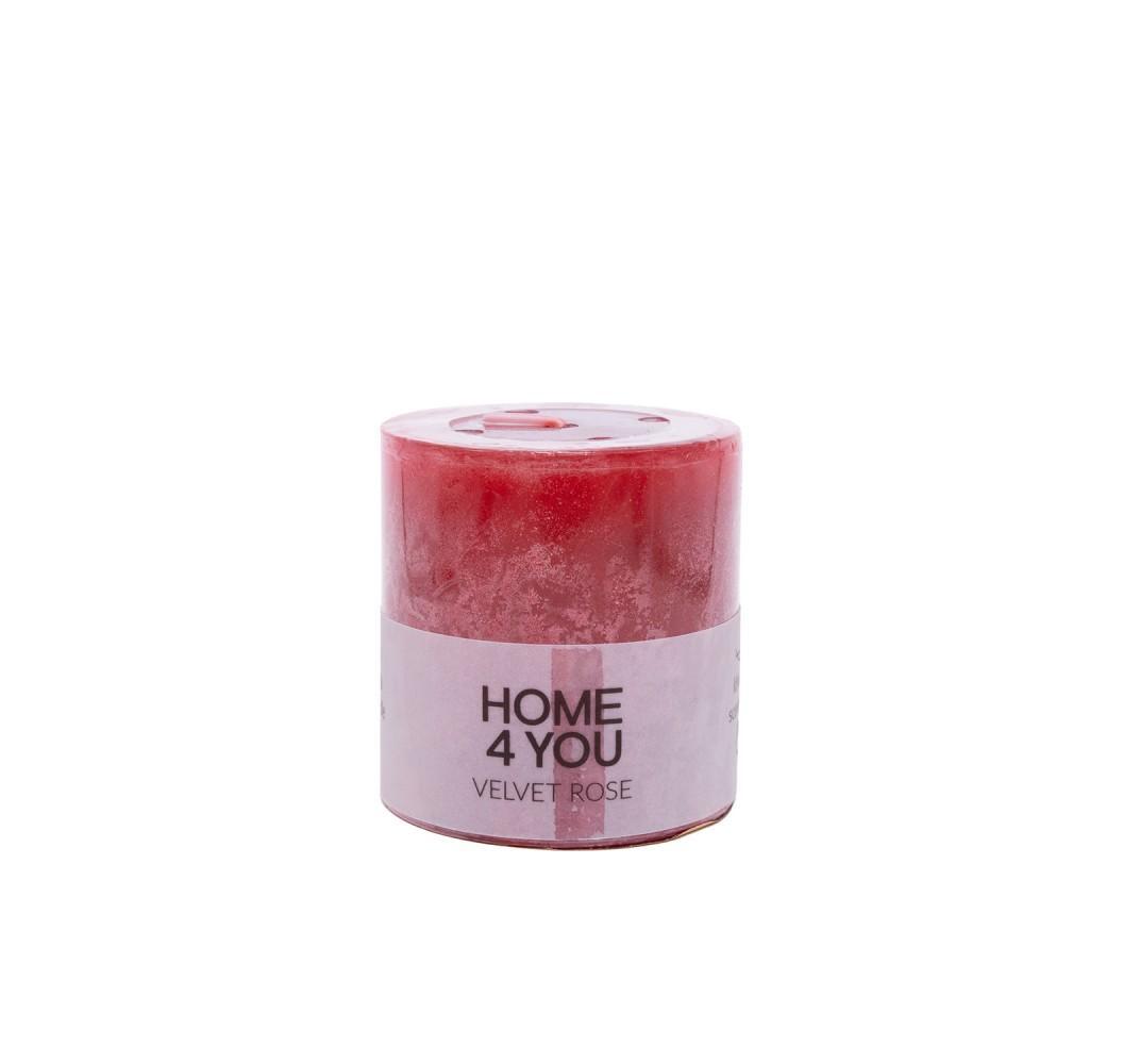 Ljus VELVET ROSE, D6,8xH7,2cm, rött (doftrosa) - Elgiganten - Elgiganten