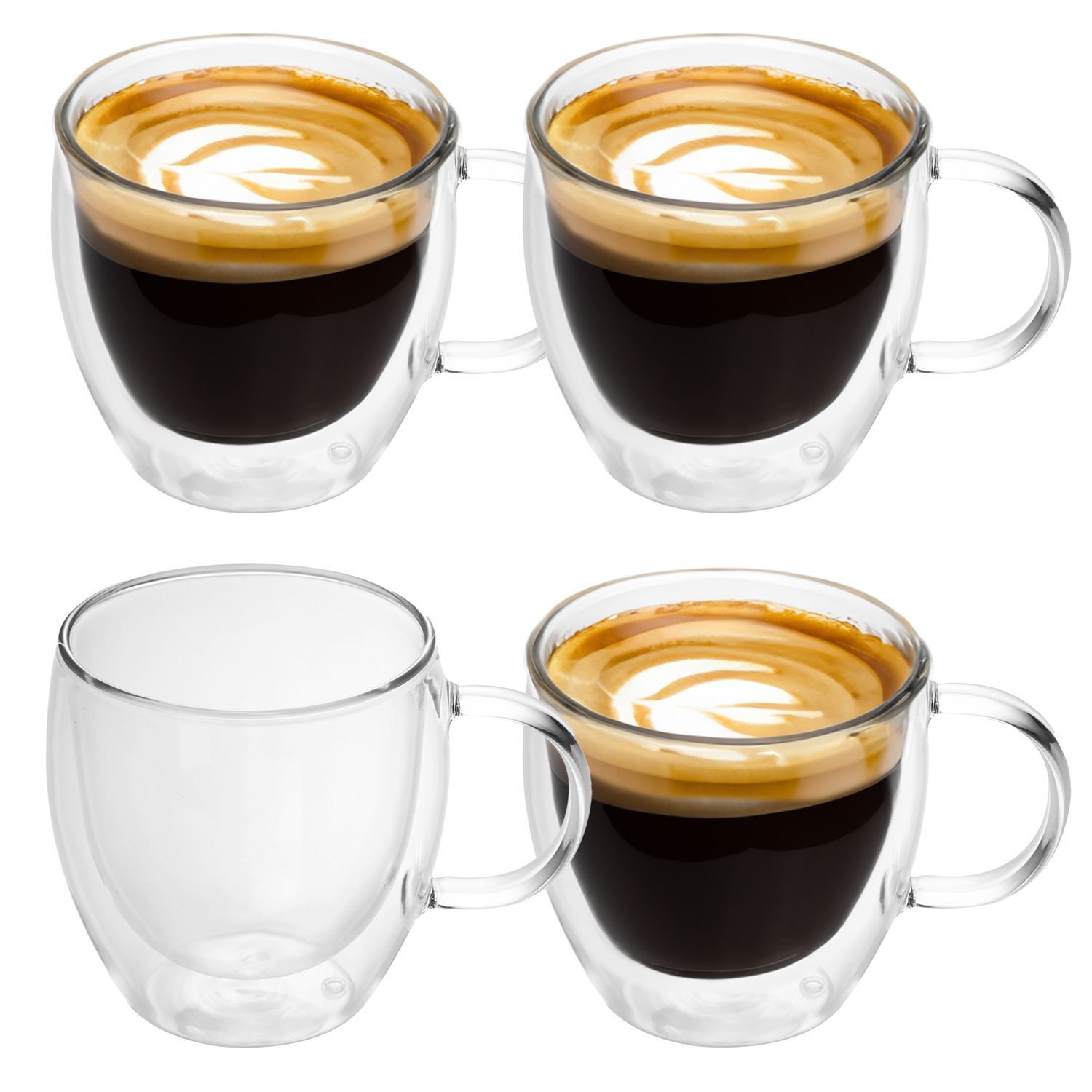 4x Teglass Kaffeglass Termisk Glass 100-150 ml - Elkjøp | Elkjøp