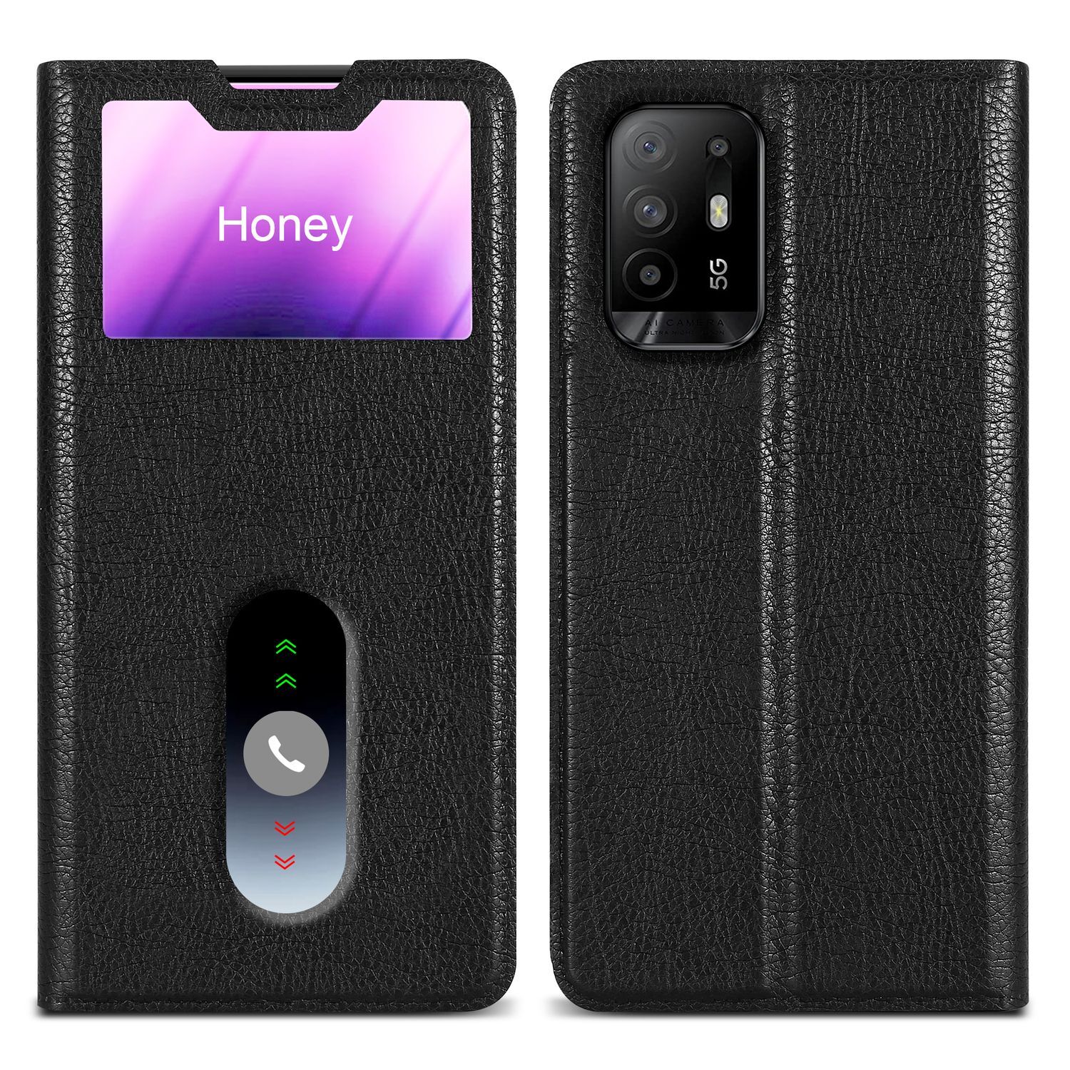 Oppo A94 5G lommebokdeksel cover (svart) - Elkjøp | Elkjøp