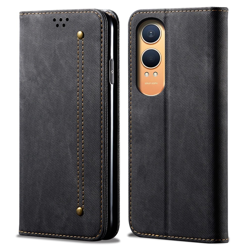 SKALO OnePlus Nord CE4 Lite 5G Jeans Flip Cover - Sort | Elgiganten ...