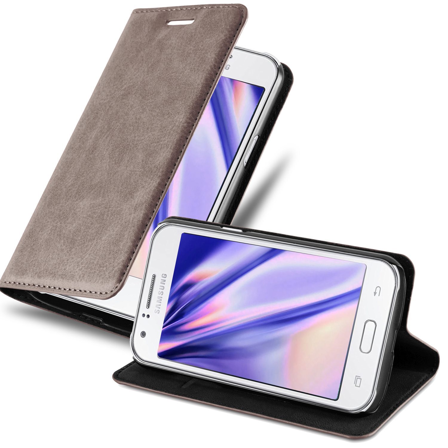 Samsung Galaxy J1 2015 lommebokdeksel case (brun) - Elkjøp | Elkjøp