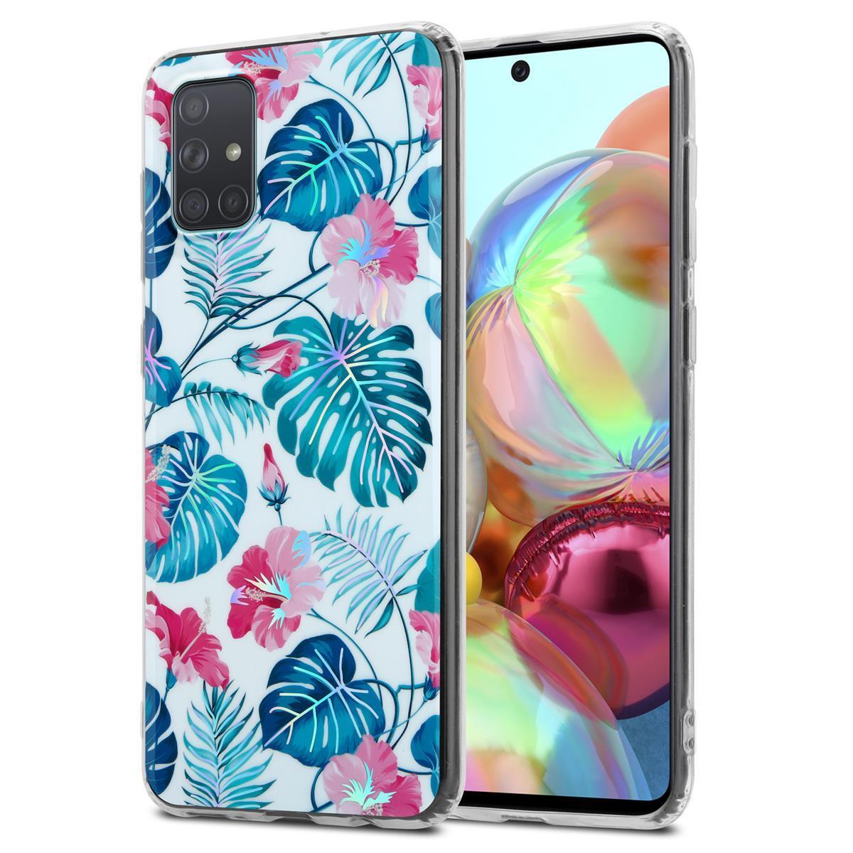 Samsung Galaxy A71 4G lommebokdeksel Blomster (hvit) - Elkjøp | Elkjøp