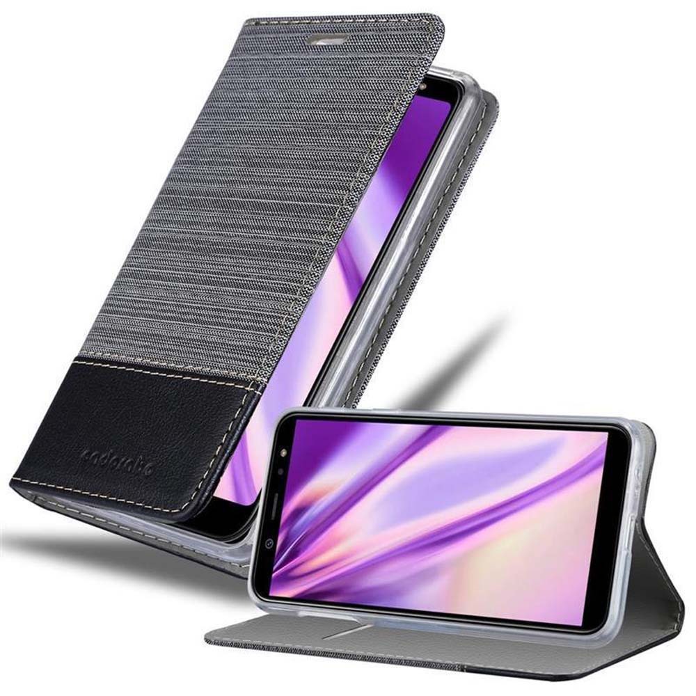 Samsung Galaxy A6 2018 Pungetui Cover Case (Grå) | Elgiganten | Elgiganten