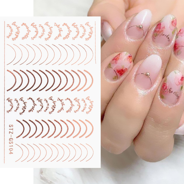 Line Nail Art Stickers 1 ark GS104 - Elkjøp | Elkjøp