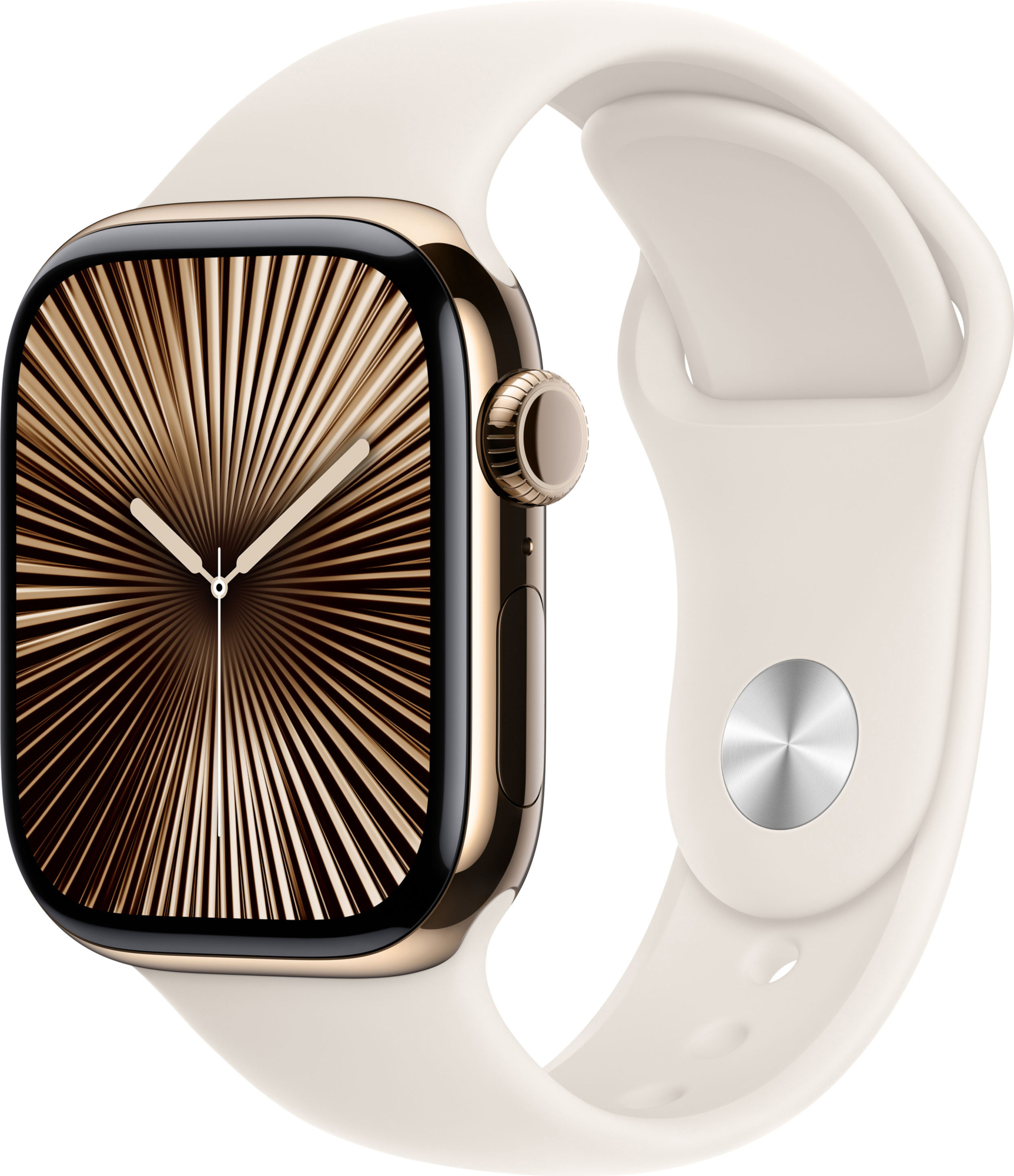 Apple Watch S10 42mm GPS+Cel (Gold Titanium/Starlight sportsrem) S/M ...