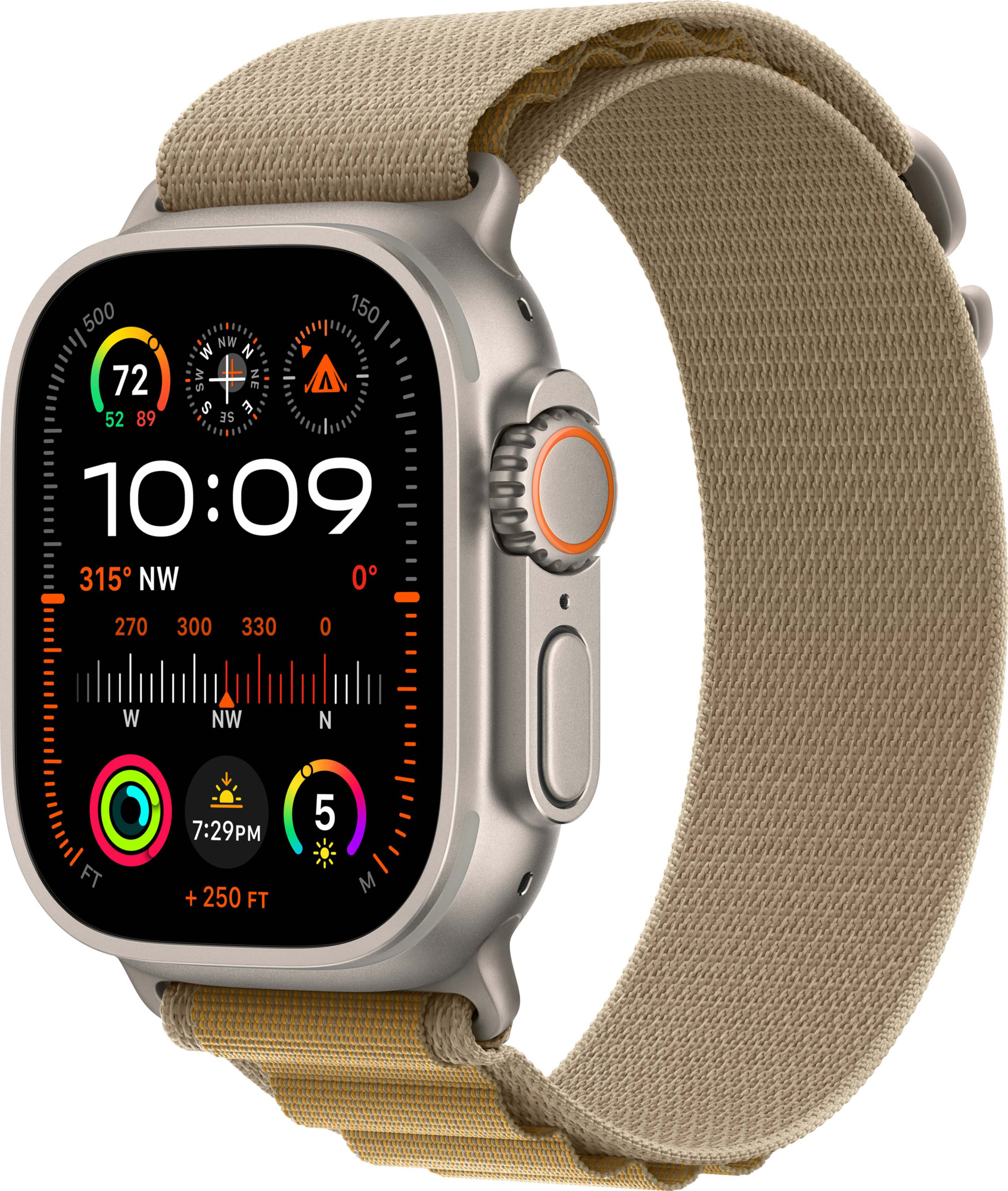 Apple Watch Ultra 2 49mm GPS+CEL (luonnontitaani/sahar. Alpine Loop) S - Gigantti verkkokauppa