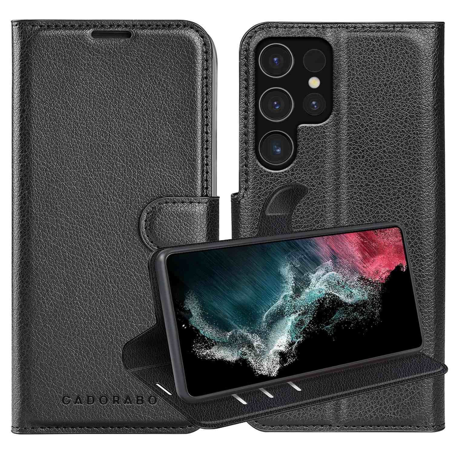 Samsung Galaxy S22 ULTRA Pungetui Cover Case (Sort) | Elgiganten | Elgiganten