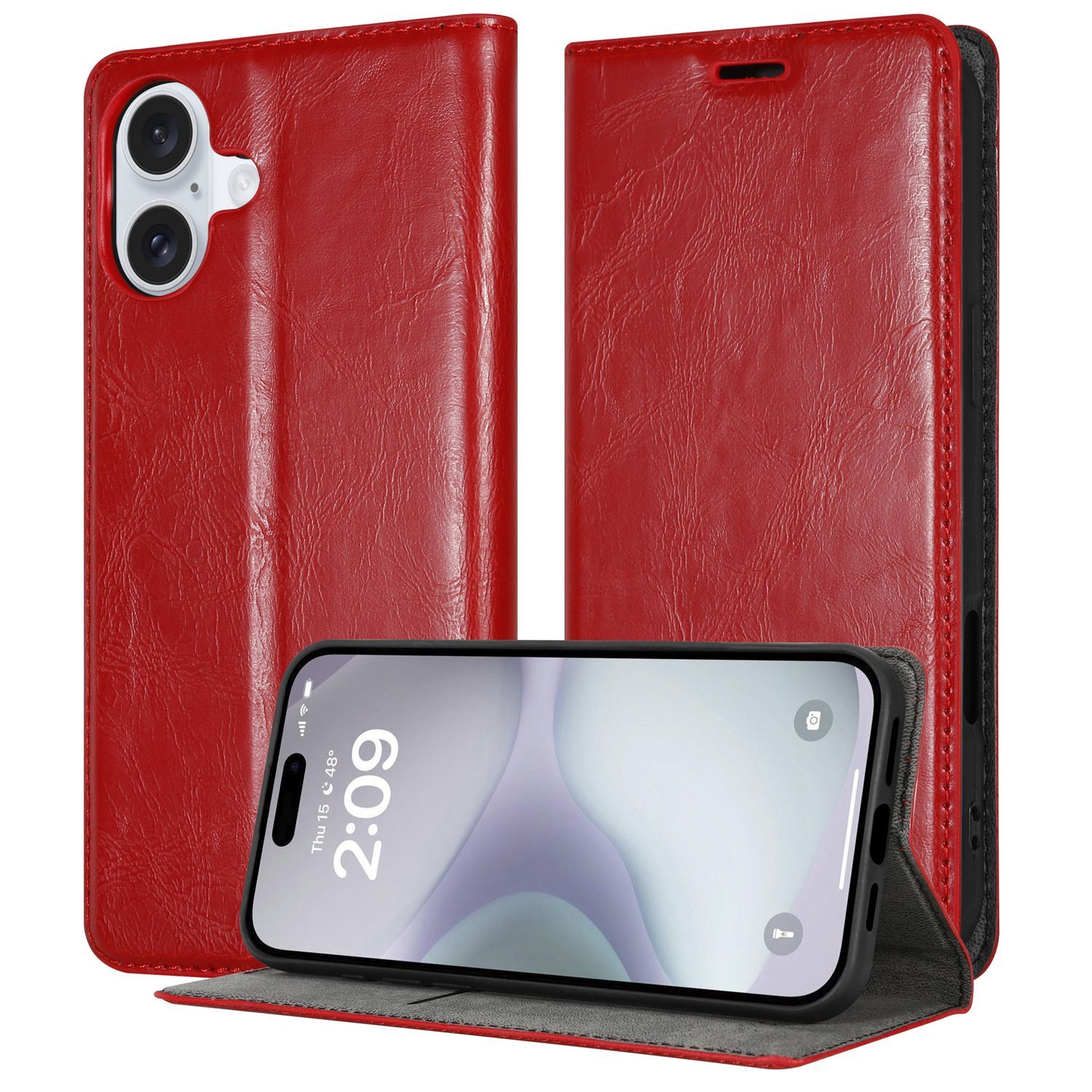 iPhone 16 PLUS lommebokdeksel Case Cover (Rød) - Elkjøp | Elkjøp