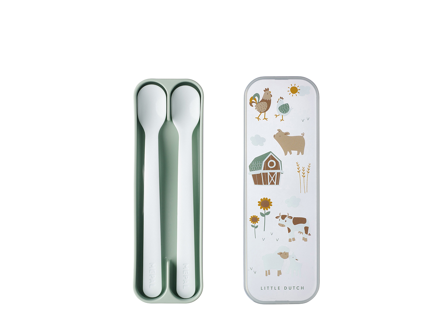 Mepal Mio Feeding spoon 16,5 cm 2 pcs Little Farm - Elkjøp | Elkjøp