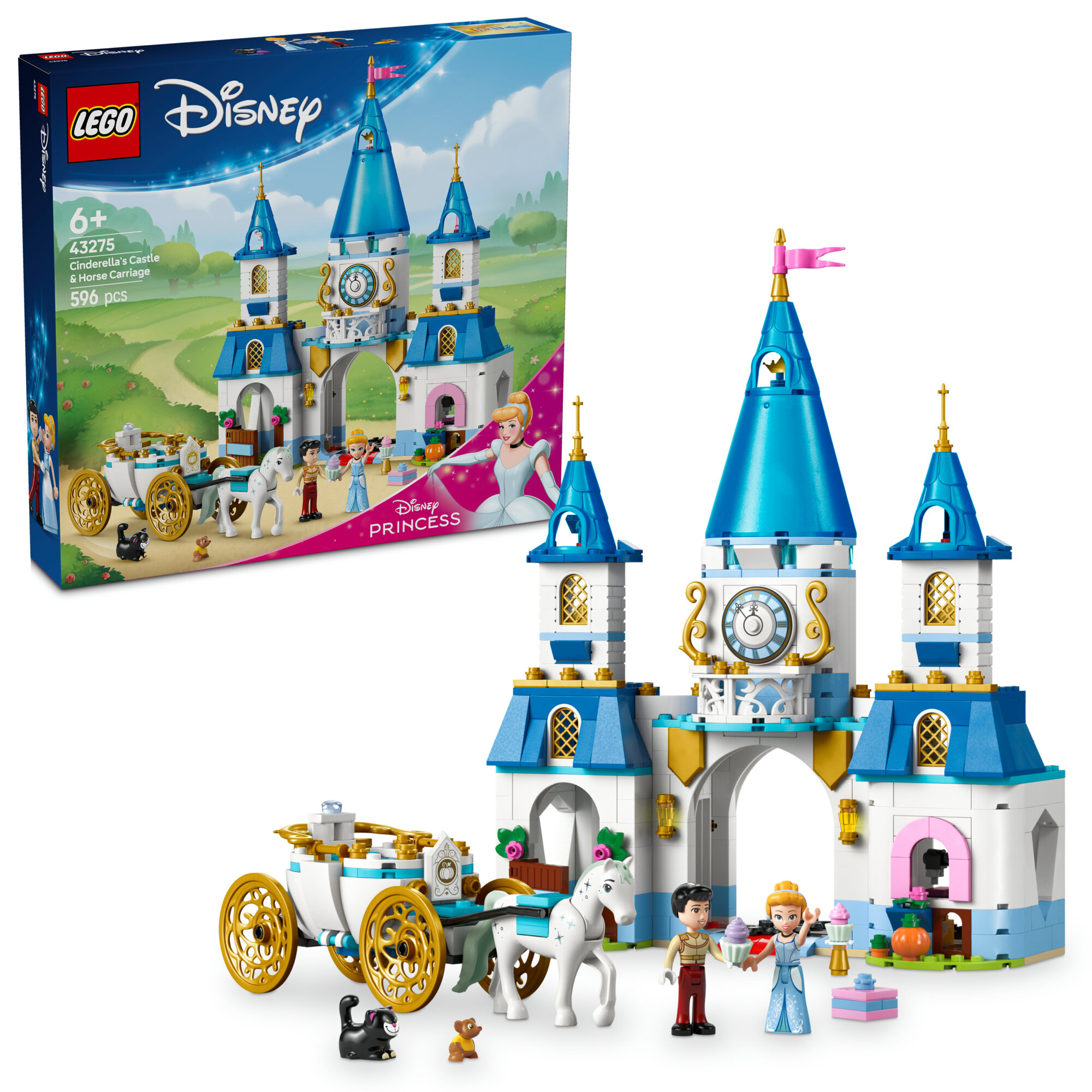 LEGO Disney Princess Tuhkimon linna ja hevosvaunut 43275 - Gigantti ...