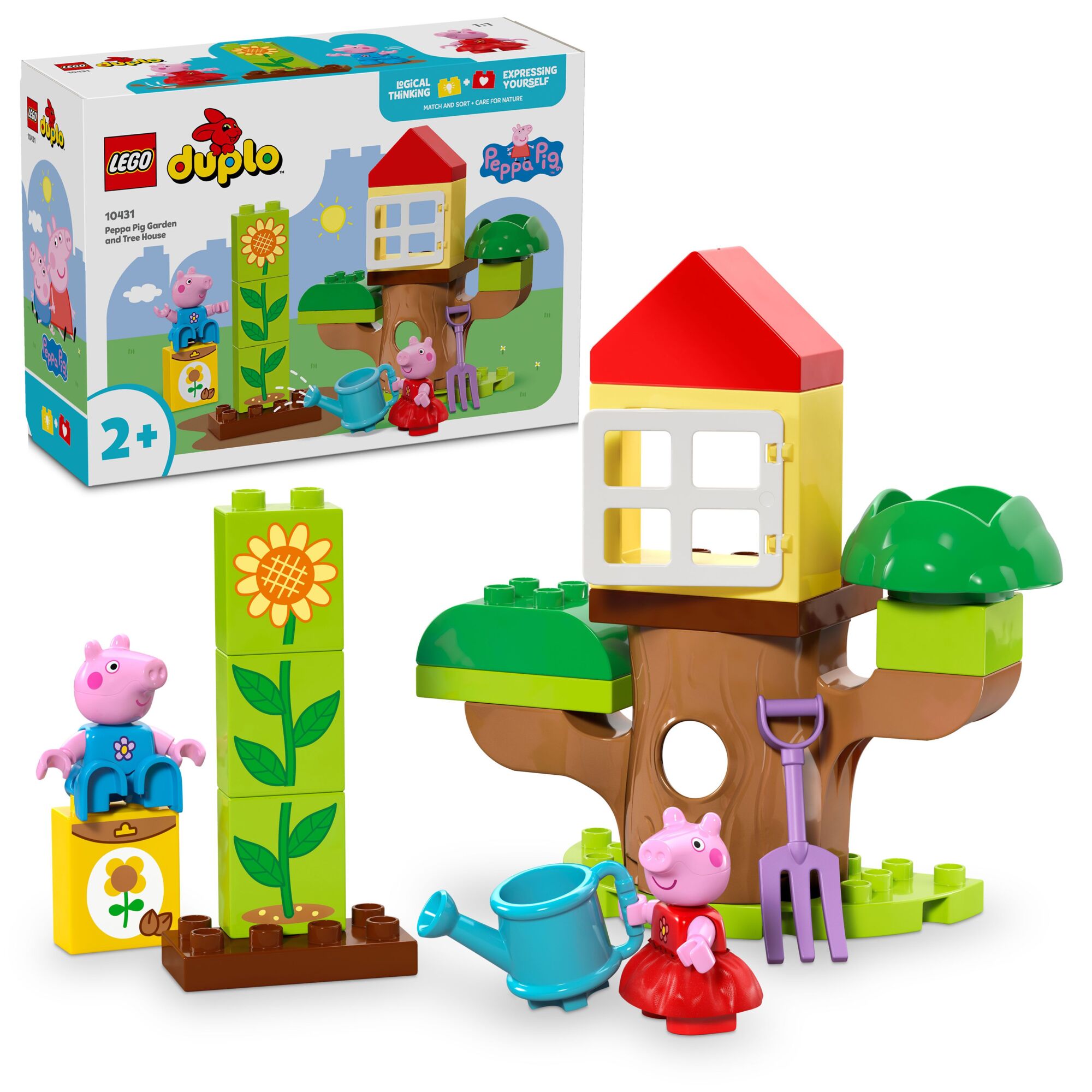 LEGO DUPLO Peppa Pig Gurli Gris have og trætophus 10431 | Elgiganten ...