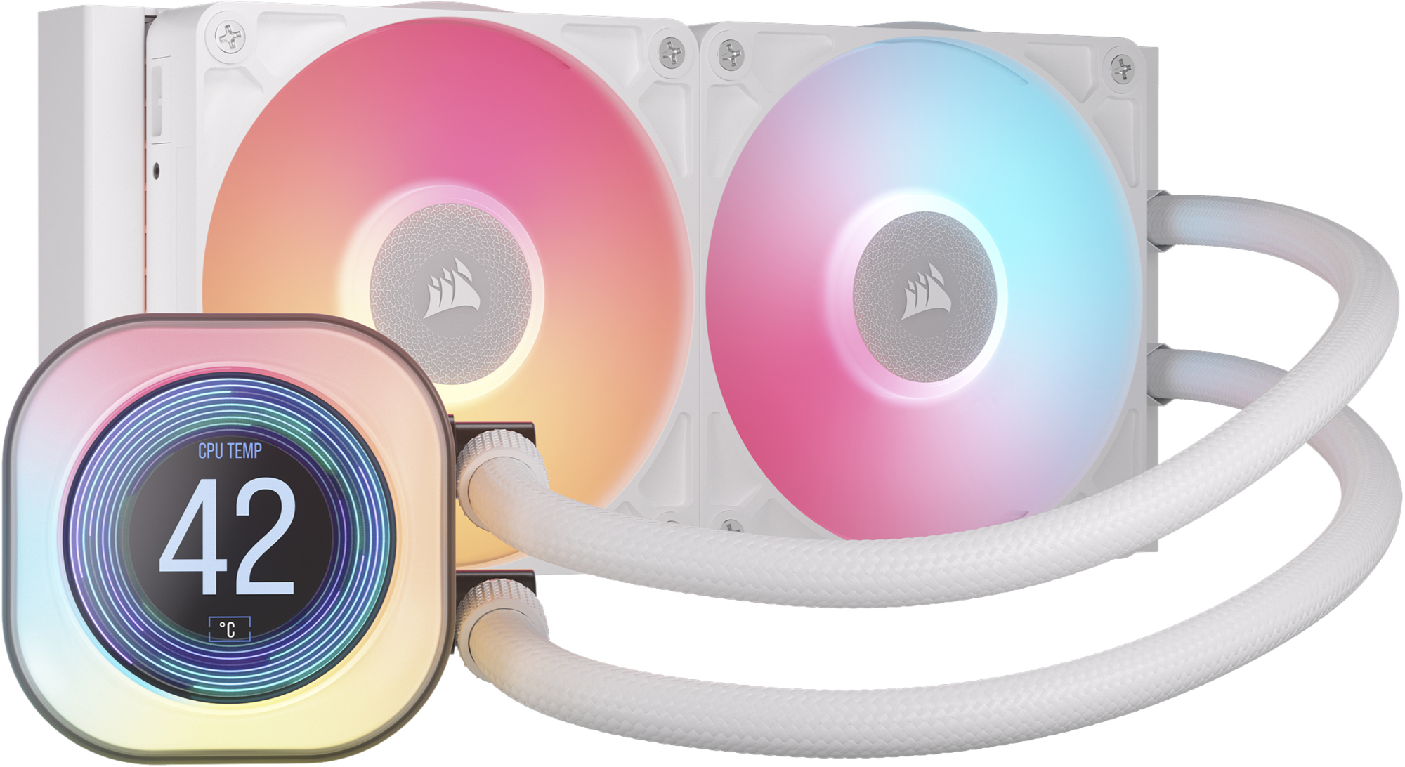Corsair iCUE LINK TITAN 240mm RX LCD CPU vattenkylare (vit ...