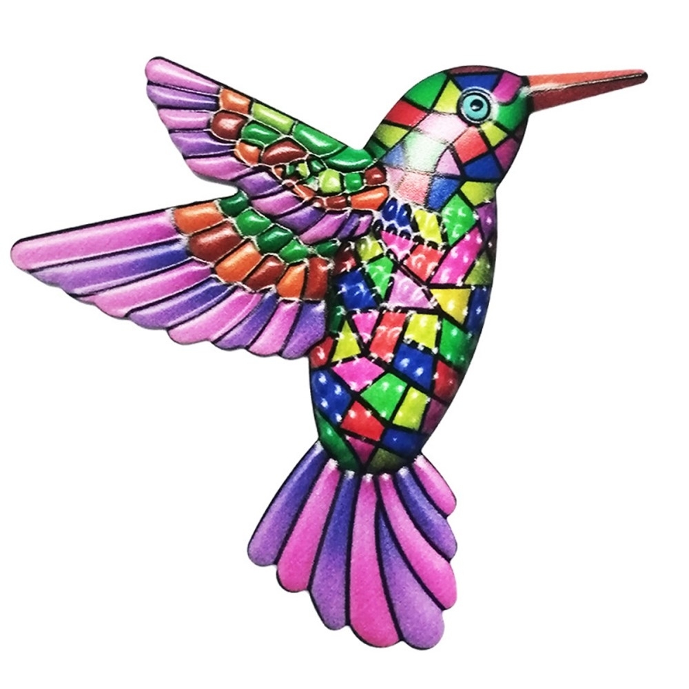 Fågel Kolibri Väggdekor Trädgård prydnad 12x13,5cm - Lila - Elgiganten ...
