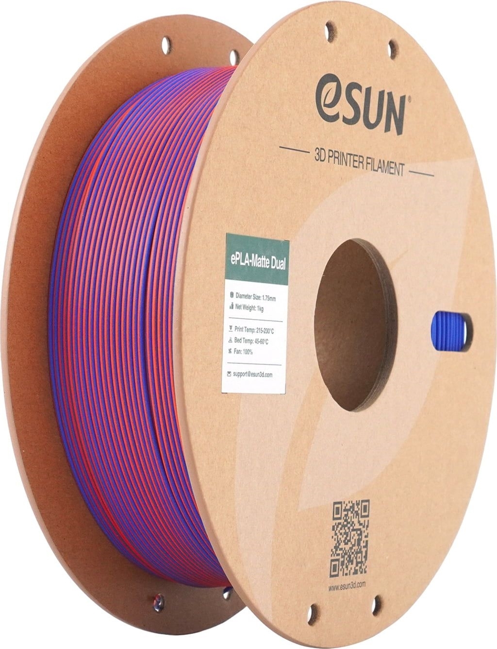 eSUN PLA Matt Dual 1.75mm 1kg - Röd Blå - Elgiganten - Elgiganten