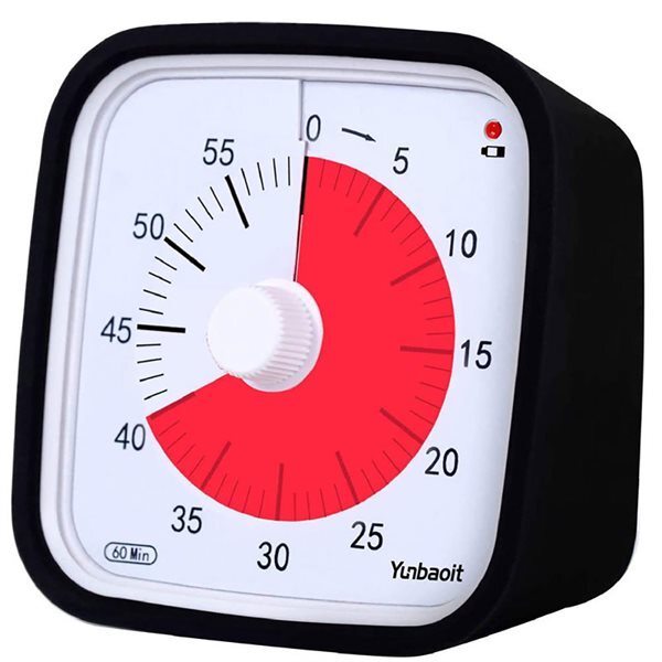60-Minutters Analog Timer med Tydeligt Visuelt Display: Ideel til ...